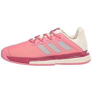 adidas Women's Solematch Bounce Hazy Rose/Silver Metallic/Acid Orange 9.5