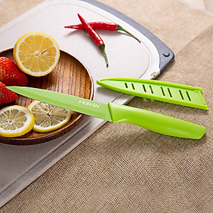 Perkin Utility Knife Kitchen Knife Cooking Knife Stainless Steel Sheath Knife Ergonomic Handle