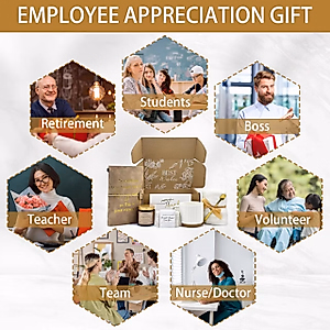 Thank You Gifts for Women, Thank You Cards Gifts for Men, New Employee Welcome Gift Set, Office Gift Baskets for Coworkers Social Worker Secretary Teacher Appreciation Gifts Farewell Gift Going Away