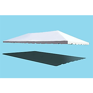 TentandTable 20-Foot x 40-Foot Tent Top | for West Coast Frames | 16oz Block-Out Premium Vinyl | White | Indoor/Outdoor | for Parties, Weddings, and Events | Commercial and Residential Use