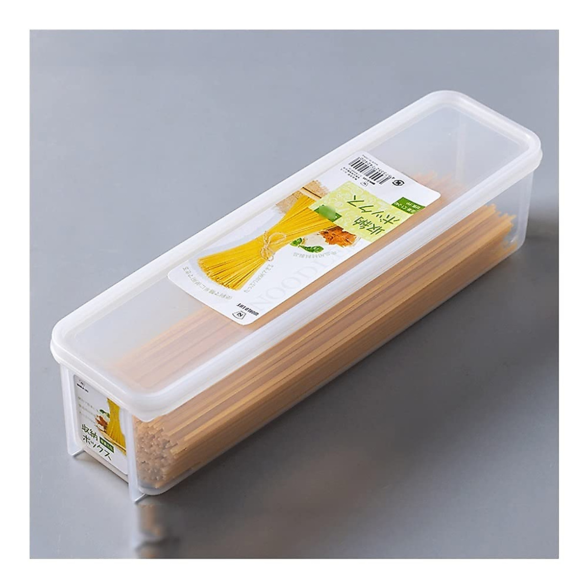 kitchen jars Pasta Container Noodle Food Storage Spaghetti Keeper Box With Lid Plastic1/ 3 Pcs Canister Sets For Kitchen Fresh-keeping Drain Box Useful Container Set ( Color : 1PCS Pasta storage box )