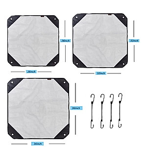 Perfitel AC mesh Cover for Outside Units (Black, 36"x 36")- Central Air Conditioner Cover for Outside Unit-Top Universal Outdoor AC Cover Defender-All Season Universal Mesh Air Conditioner Cover…