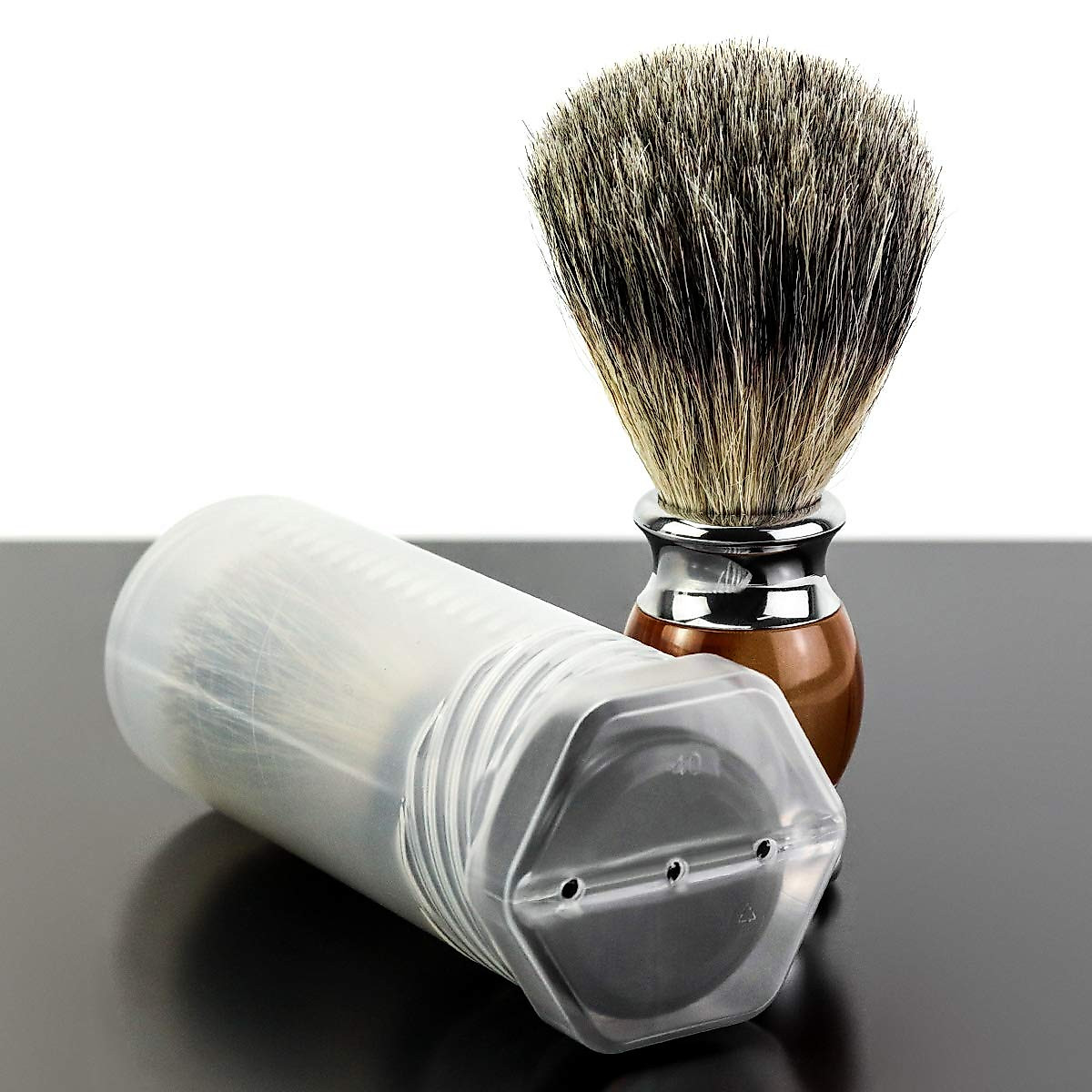 QSHAVE Shaving Brush Travel Case Holder Fit for Most of Shaving Brushes (Brush not Included)