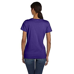 Fruit of the Loom Ladies' 5 oz., HD Cotton™ T-Shirt S PURPLE
