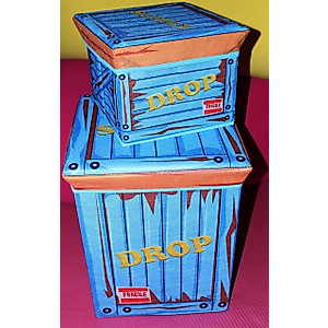 Skywin- Fabric LootBox Big, Storage box with Lid 18”x14”x14” Stackable and Foldable Supply Box, Collapsible Box, Durable Drop Box for Gamers, Fun Bright Colors