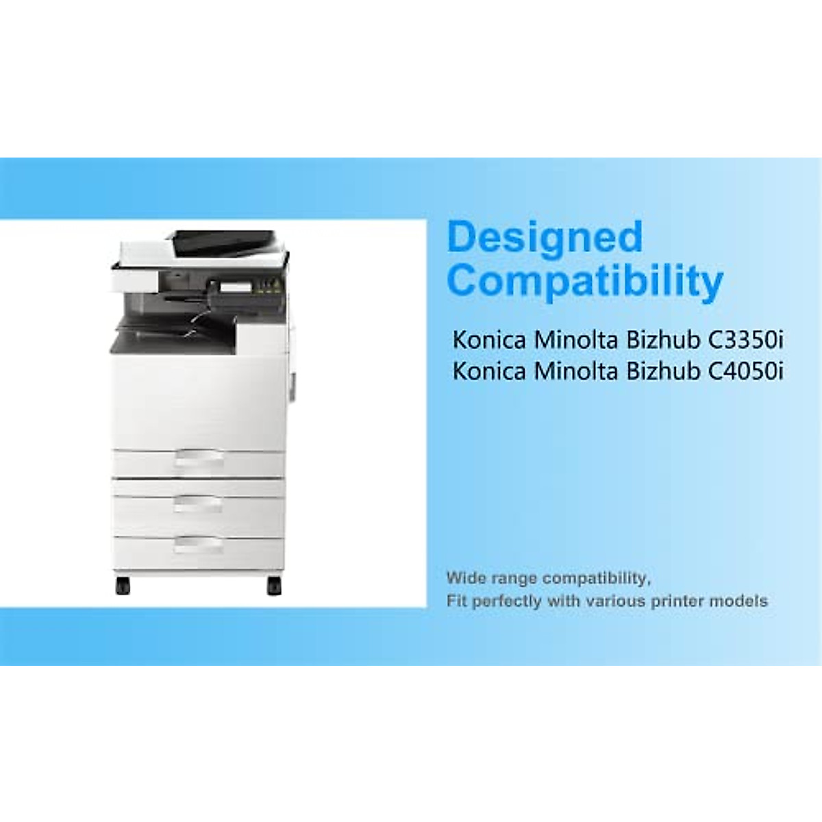 LCL Compatible Toner Cartridge Replacement for Konica Minolta TNP79 TNP-79 TNP79K TNP-79K TNP79C TNP79M TNP79Y AAJW130 AAJW430 AAJW330 AAJW230 High Yield Bizhub C3350i C4050i (4-Pack, BKCMY)