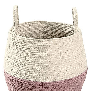 Lorena Canals Basket Zoco Ash Rose-Natural - 97% Cotton, 3% Other Fibres - 1' 2" x Ø 1'