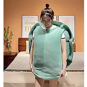 TANIOO 40 Inch Wearable Turtle Shell Pillows Weighted Stuffed Animal Costume Plush Toy Funny Dress Up, Gift for Kids Adults (40 inch)