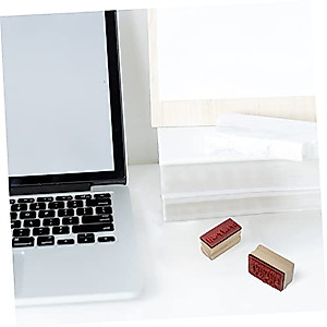 TEHAUX 2pcs Handmade Seal Wooden Decor Arts and Crafts Kit Stationary Scrapbook Stamp Making Wooden Rubber Wood DIY Scrapbook Seal Multi-Purpose Stamps DIY Wooden Stamps Self Made