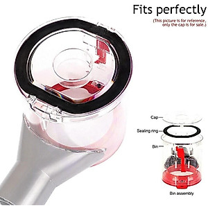 Bin Lid Cap for Dyson V7 V8 SV10 SV11 Vacuum Cleaner Replacement Cover with Sealing Ring