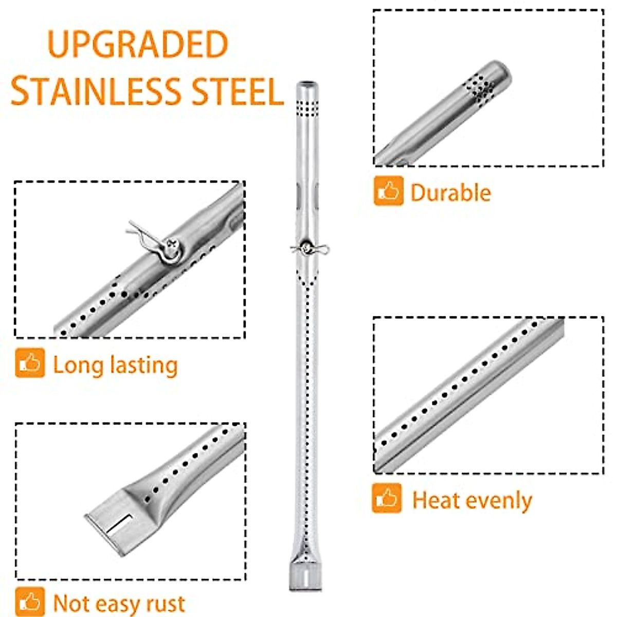 463347017 463347418 G470-0004-W1A Heat Tent G470-5200-W1 Burner Replacement Parts for Charbroil Performance 463335517 463342118 463332718 463342119 Heat Plates Char Broil 4 Burner Gas Grill Parts