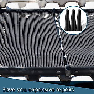 60 Pcs Pool Solar Panels Repair Plugs Solar Pool Heater Repair Kit Pool Solar Plugs for Solar Swimming Pool Heater Panels, Black (0.250)