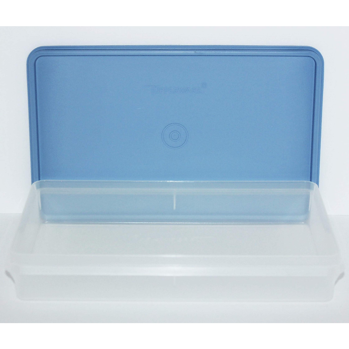 Tupperware Cold Cut Keeper (True Blue Seal) - Rectangular, Flip Top, Slender, Medium, Modern, Professional, Food Storage Container