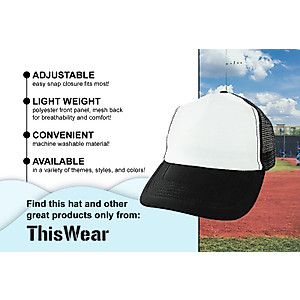 ThisWear Mardi Gras Party Favors Mardi Gras Sasquatch Trucker Hat Black