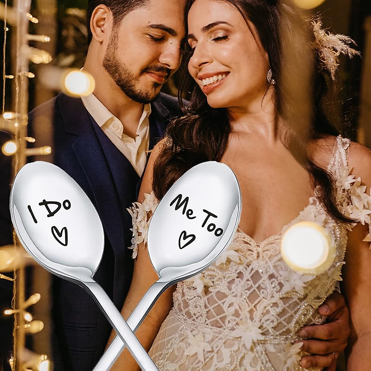 Wedding Anniversary Engagement Gift Spoons for Couple Gifts for Him and Her Husband and Wife Gifts for Couples Set Tea Coffee Spoon Boyfriend Girlfriend Birthday Christmas Valentines Day Gifts for Bf