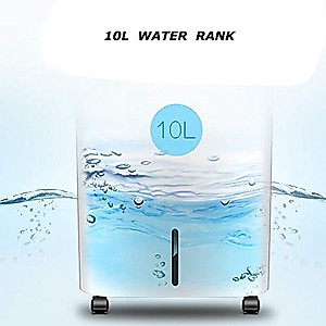 Cooling Fan Evaporative Cooler, with Remote Control Portable Bladeless Air Cooler, Electric Fan & Humidifier, 7H Timing,LCD Display, 3 Modes Air Conditioner for Indoor Home Office Dorms 55W Oscillati