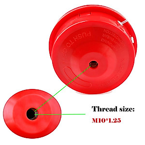BGTOOL Universal fit Trimmer Head Bump Feed Weed Eater for Brush Cutter Grass Trimmer Petrol Straight Shaft Strimmer M10 x 1.25 LH (RED)