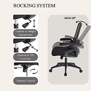 Office Chair,Ergonomic Home Office Desk Chairs Computer Modern Height Adjustable Swivel Chair with Lumbar Support (DCH-B2)