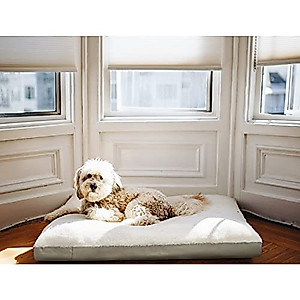 Explore Land Waterproof Dog Bed Cover Machine Washable Sherpa Fleece Dog Bed Replacement Cover, 30Lx20Wx3.5H inch, Beige
