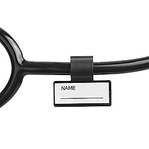 Beautyflier 5 Pcs Plastic Name ID Identification Tag Clip for Stethoscope Tube Replacement Accessories (Rectangle)