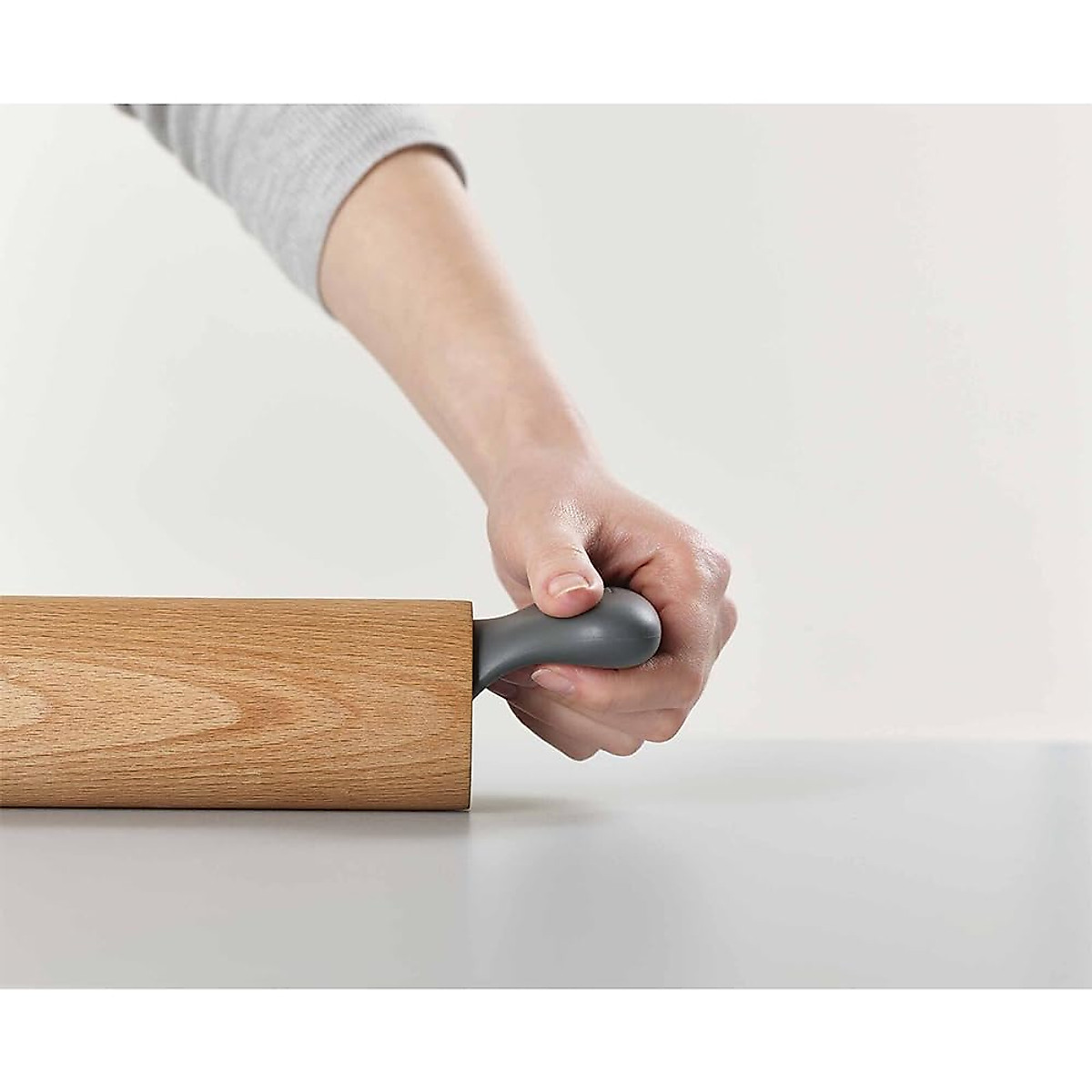 Joseph Joseph 40108 Grip Ergonomic Rolling Pin, Gray, One Size