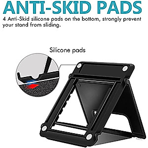 Cell Phone Stand 4 Pack, Tablet Stand Multi-Angle, Universal Phone Stand for Desk,Compatible Phone 13 12 Pro Plus All Android Smartphones,(Black)