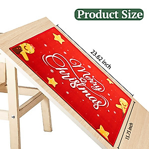 MOLOY ZOVM Merry Christmas Kitchen Mats New Year Doormat Sets Runner Rug Anti-Slip Home Decor Bedroom 15.7" x 23.6"