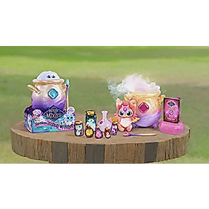 Magic Mixies Magical Misting Cauldron with Interactive 8 inch Pink Plush Toy and 50+ Sounds and Reactions