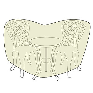 Two Dogs Designs 2D-PF74005 Bistro Set Cover With Level 4 UV Protection, 74-Inch x 44-Inch, Large, Khaki