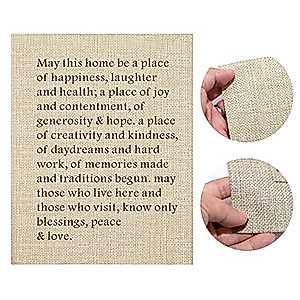 Framed House Warming Burlap Print 11" W X 13" H, New Home Gifts for Friend, New House Gift for Homeowner Neighbors, Christmas Gifts, First Home Decorations, Housewarming Present for New House, Housewarming Gifts (Housewarming)