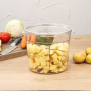 Restaurantware LID ONLY: Met Lux Lid For 6 And 8 Quart Food Storage Containers, 1 Round Lids For Storage Containers - Airtight Seal, Clear Plastic Lid For Food Prep, Containers Sold Separately