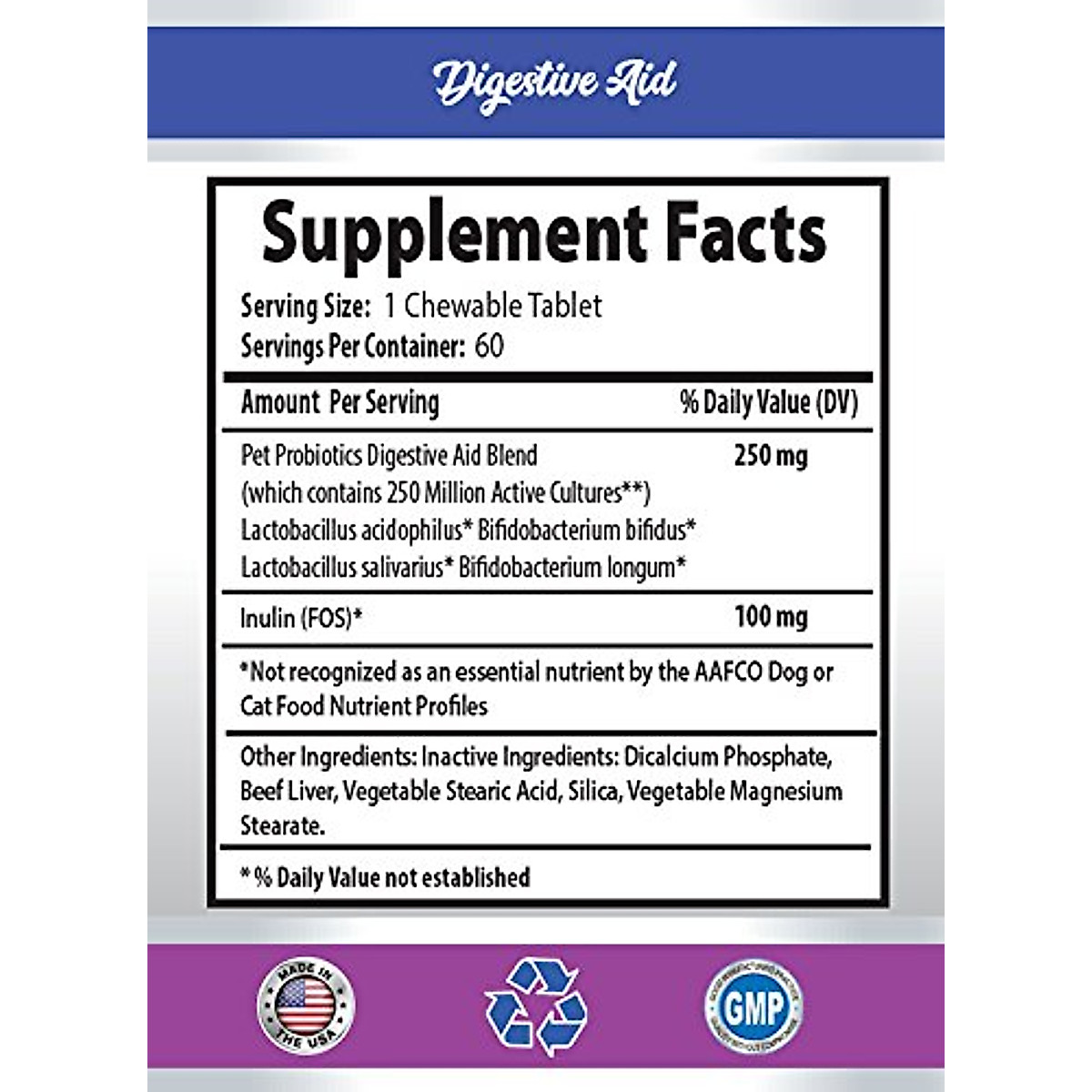 PET SUPPLEMENTS cat Digestive enzymes with probiotics - Cats Digestive AID - PROBIOTIC Formula - Treats - cat probiotics - 2 Bottle (120 Chews)