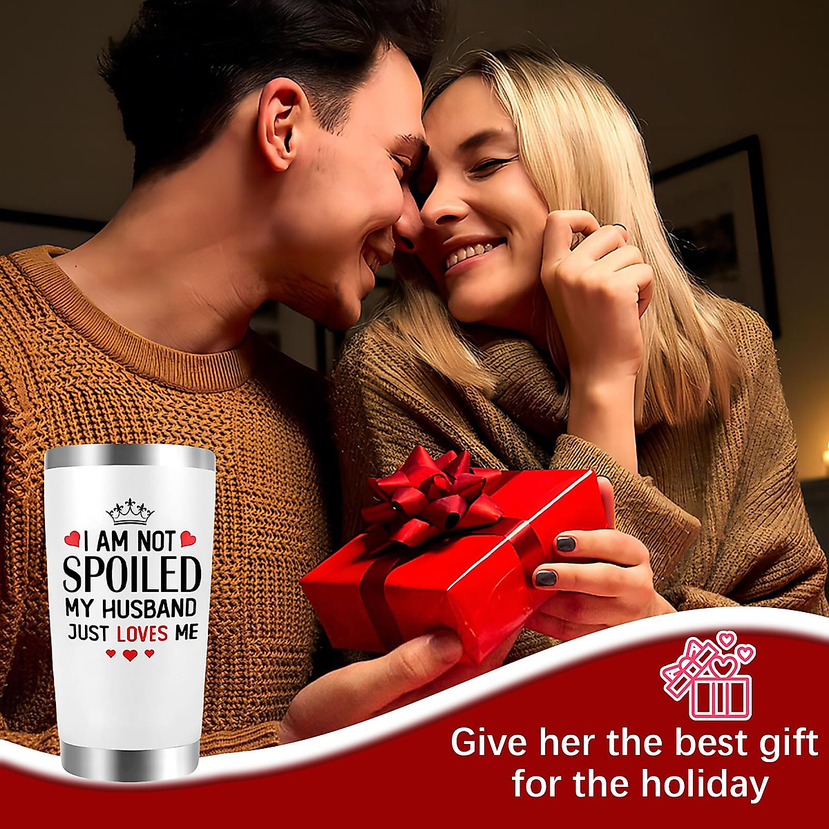 XWLAI Valentines Day Gifts for Wife - Wife Gifts - Wife Tumbler, Valentine, Christmas, Mothers Day, Birthday Anniversary Wedding Present for Her, Women, Best Wife Ever Gift - 20oz Insulated Tumbler