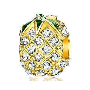Golden Pineapple with Crystals