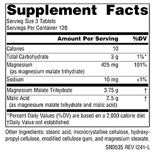 Source Naturals Magnesium Malate 3750 mg per Serving - for Energy Production* - 360 Tablets