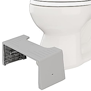 Squatty Potty Porta Traveler Foldable Toilet Stool for Travel, 7" Height, Gray