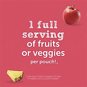 Beech-Nut Baby Food Pouches, Apple Sweet Potato Pineapple Fruit Puree, 3.5 oz (18 Pack)