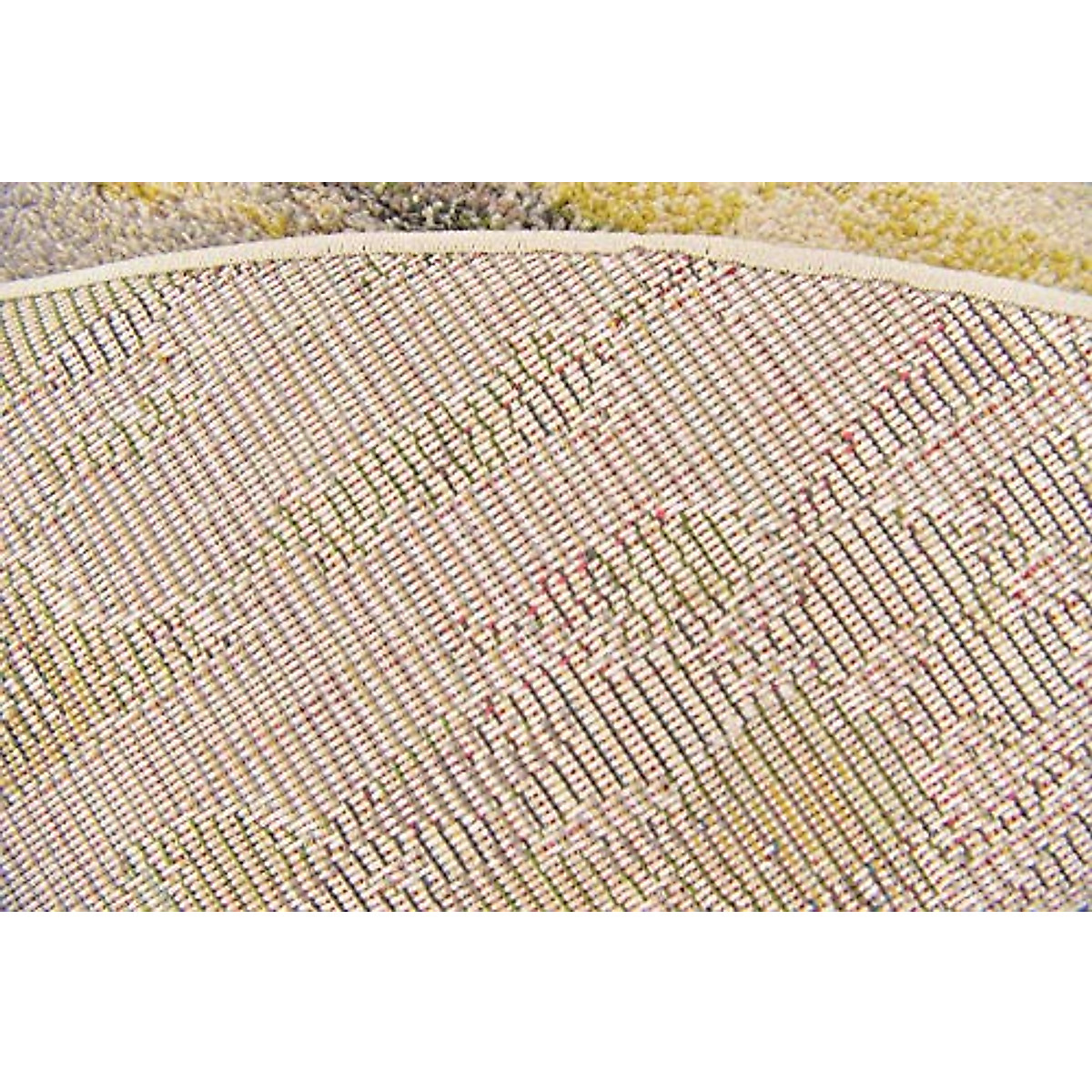 Unique Loom Chromatic Collection Modern Rustic & Vibrant Abstract Area Rug for Any Home Décor, 8' 0" x 8' 0", Beige/Gray