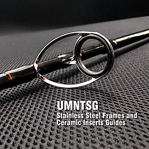 Fiblink 3-Piece Sea Bass Rod Portable Surf Fishing Rod Offshore Carbon Fiber Spinning Fishing Rod Lightweight Sea Bass Spinning Pole (10' Heavy)