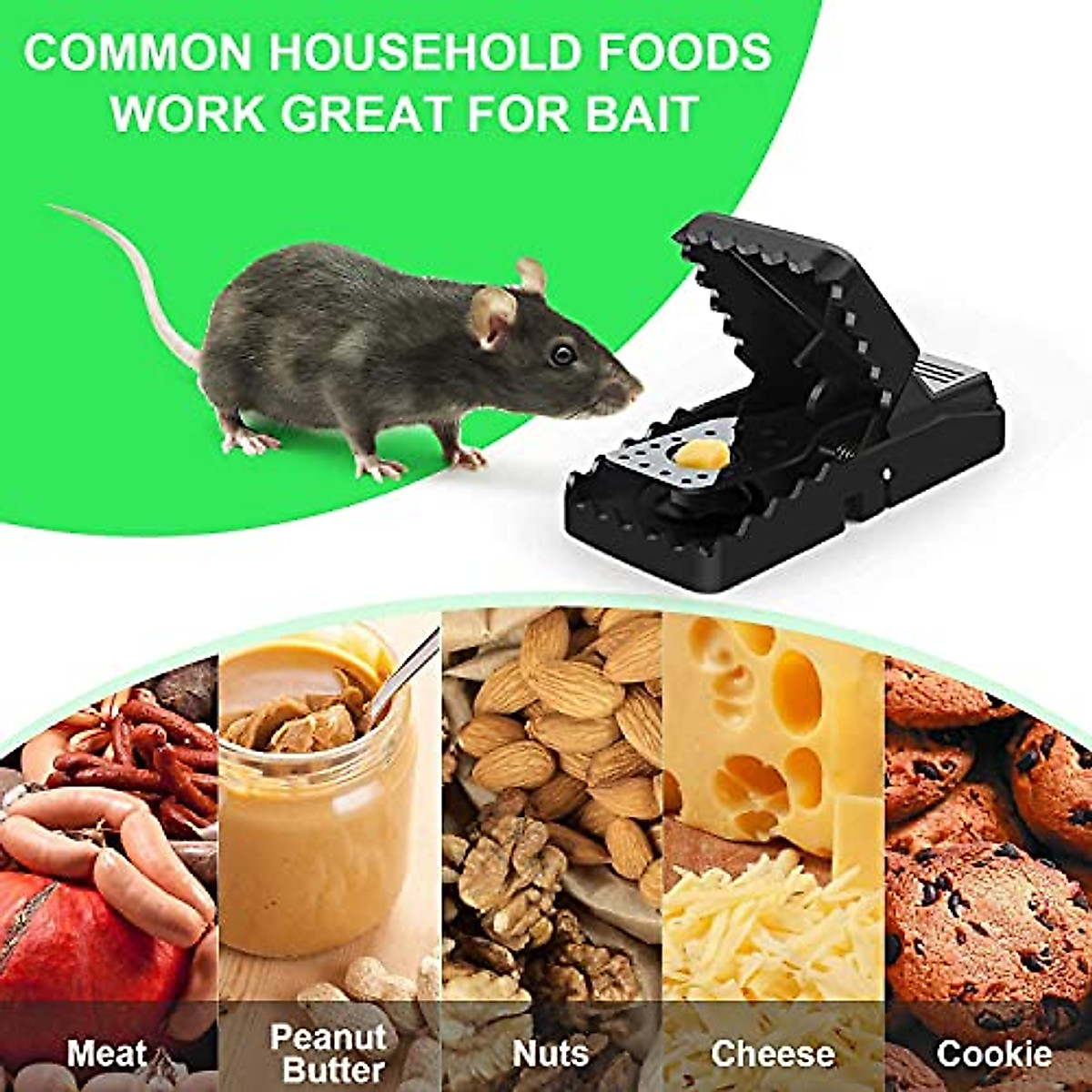 Mouse Traps, Mice Traps for House, Small Mice Trap Indoor Quick Effective Sanitary, Mice Snap Trap, Safe Mousetrap Catcher for Family and Pet - 6 Pack (6)