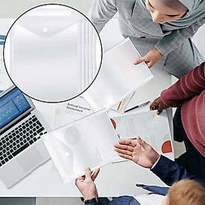 Vmiapxo 40 Pack Stamp and Die Storage Pockets, Reusable Small Plastic Envelopes Waterproof Sticker Organizer Receipt Holder Photo Storage Folders (7" x 9.4")