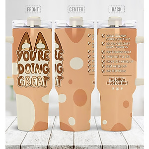 MARSANA Mom Tumbler - Gifts for Mom - Mother Coffee Mug - You're Doing Great 40Oz