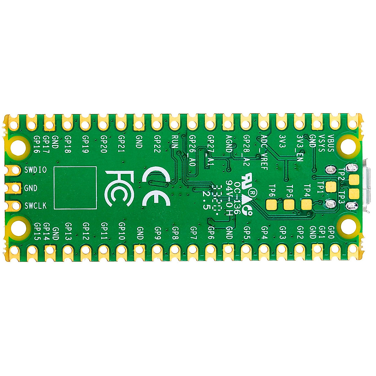 Pre-Soldered Header Raspberry Pi Pico MicrocontrollerDevelopment Board Based on Raspberry Pi RP2040 Chip,Dual-Core ARM Cortex M0+ Processor, Flexible Clock Running up to 133 MHz