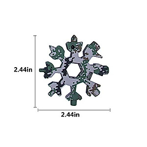18-in-1 Snowflake Multitool Screwdriver Stainless Steel Wrench Keychain Multi-Tool Christmas Gifts for Him Men