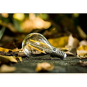 CTKcom G45 4W E14 Base Candelabra LED Bulbs Dimmable(4 Pack)-Vintage Edison LED Bulb 40W Equivalent 2700K Warm White Lamp for Home,Pendant Lights,Sconces,Antique Light Fixtures 110V~130V AC