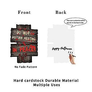 CaseTank Halloween Decorations Outdoor 6 Pack Halloween Decor Yard Signs Beware Warning Bloody Signs with Stakes for Halloween Lawn,Haunted House,Garden,Driveway Decor Scary Theme Party Supplies