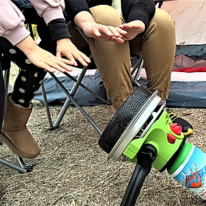 Flame King Portable Propane Gas Outdoor Heater with Piezo Electric Start for Camping, Garage, Ice Fishing, Patio, and Tabletop Green Small