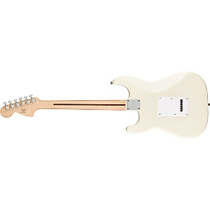 Fender 6 String Solid-Body Electric Guitar, Right, Olympic White, Full (0378002505)
