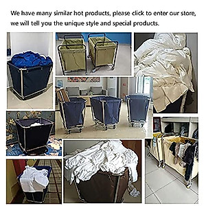 PHULJHADI Large Stainless Steel Trolley with Wheels - Heavy Duty Rolling Laundry Cart for Industrial,Home，Rolling Laundry Basket/Blue