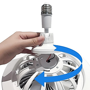 FRJINIE Enclosed Ceiling Fans with Lights and Remote, 10 Inch Mini Bladeless Ceiling Fan with Light, Family Summer Gift, for Kitchen/Bathroom/Garage/Pantry/Tool Room/Laundry Room (White)